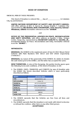 372983992 Sample Deed of Donation Vehicle - DEED OF DONATION KNOW ALL ...