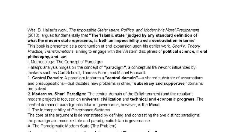 Islamic State Notes: The Impossible State and Governance Paradigms ...