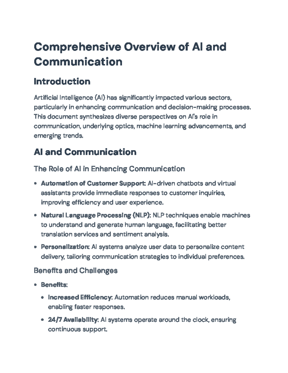 Comprehensive Overview of AI in Communication and Emerging Trends ...