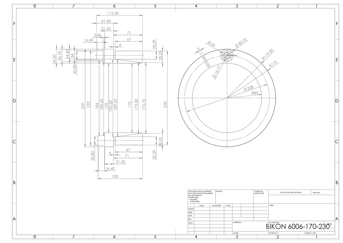 Bikon 6006-170-230 Technical Specifications Document - Studocu