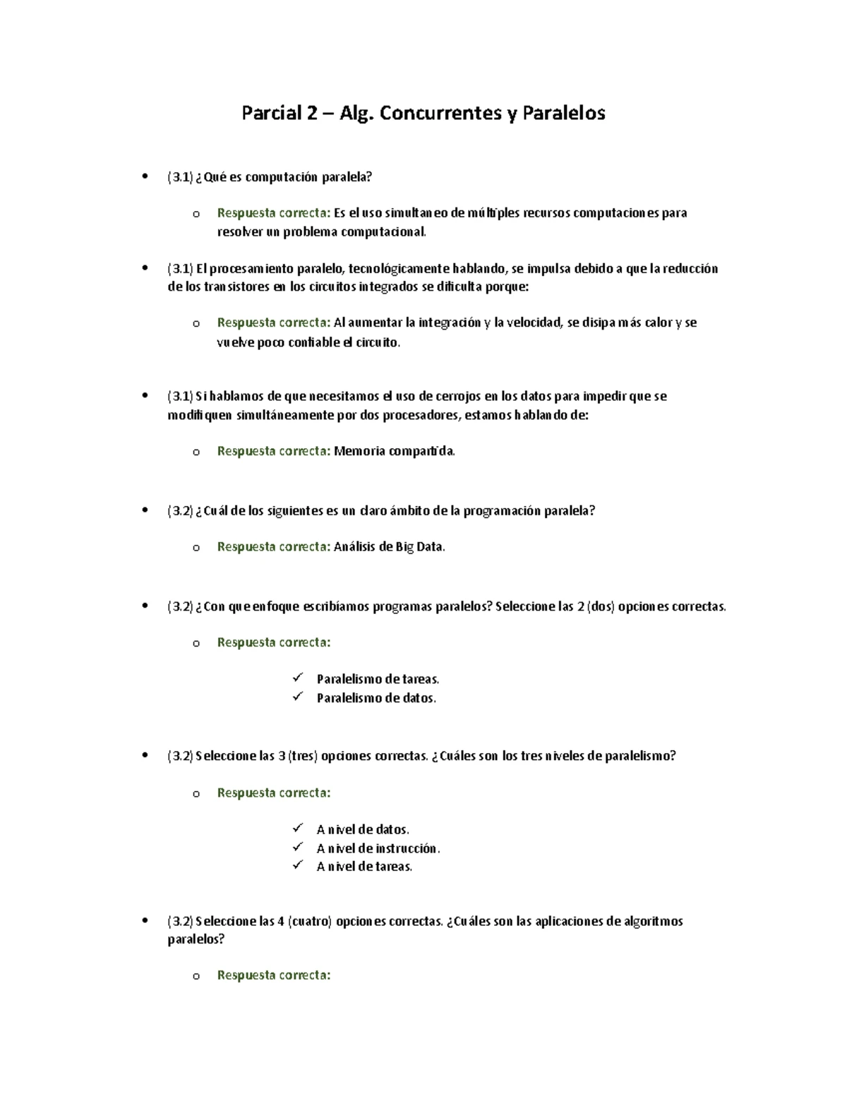 Algoritmos Concurrentes y Paralelos - Tp4: Conceptos y Ejecución - Studocu