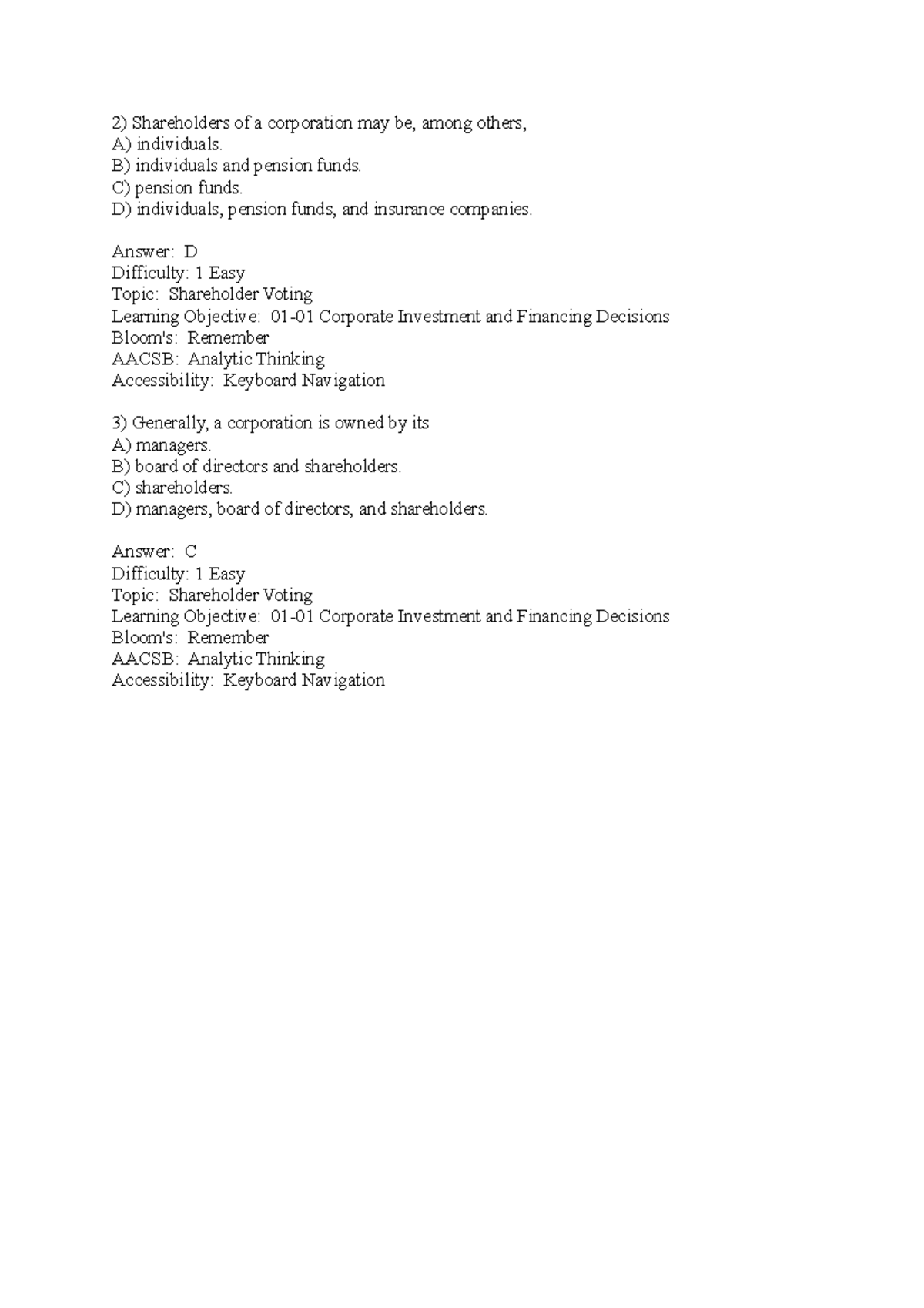 Corporate Finance 101: Tutorial Questions & Answers on Investments ...
