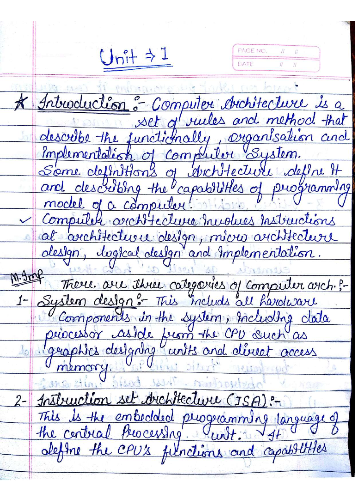 Computer Architecture Overview - CA Notes - Studocu