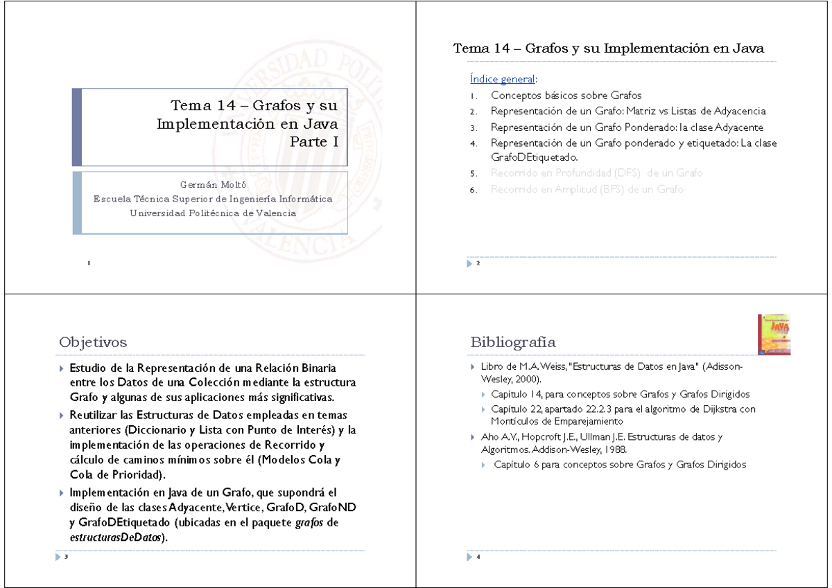 1B - Grafos y su implementación en java - Tema 14 – Grafos y su ...