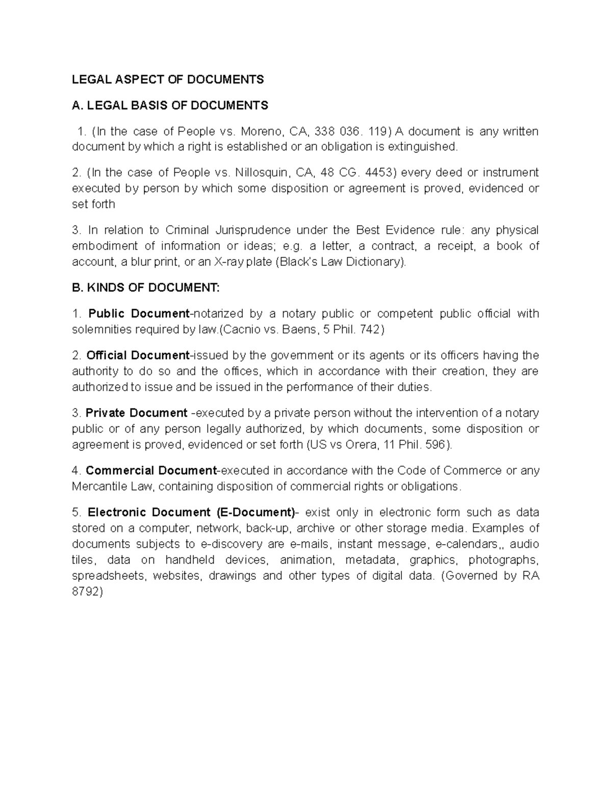 Lecture 2- Legal Aspect OF Documents - LEGAL ASPECT OF DOCUMENTS A ...