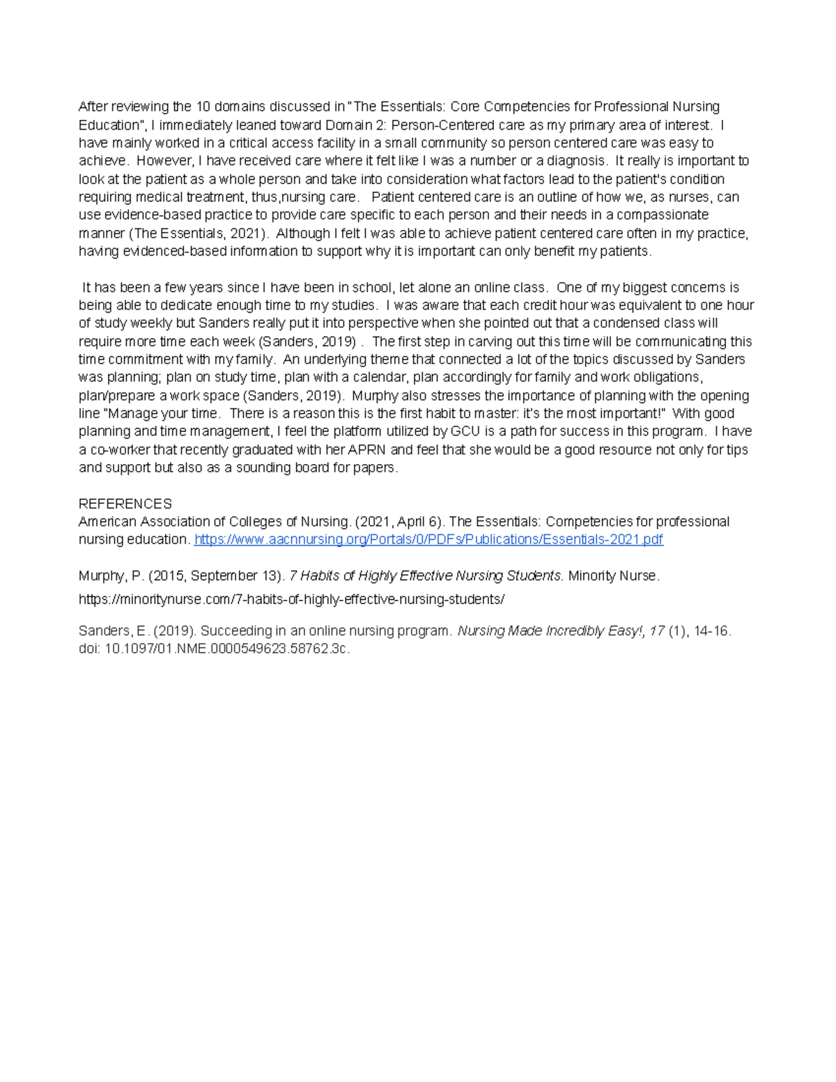 NRS 415: Exploring Patient-Centered Care and Time Management Strategies ...