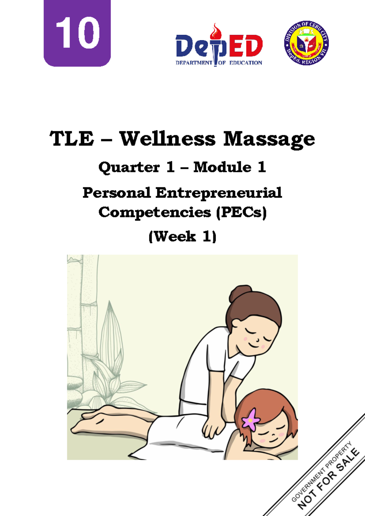 TLE 10 Q1 Module on Personal Entrepreneurial Competencies in Wellness Massage - Studocu
