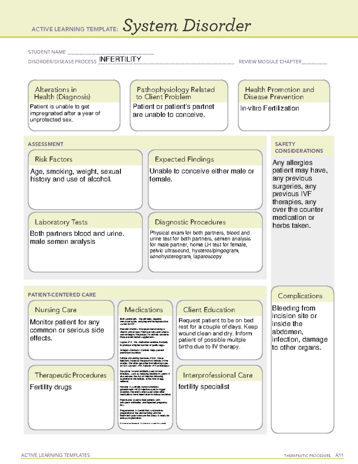 Active Learning Template: Sys Dis Infertility Diagnosis & Care Final ...