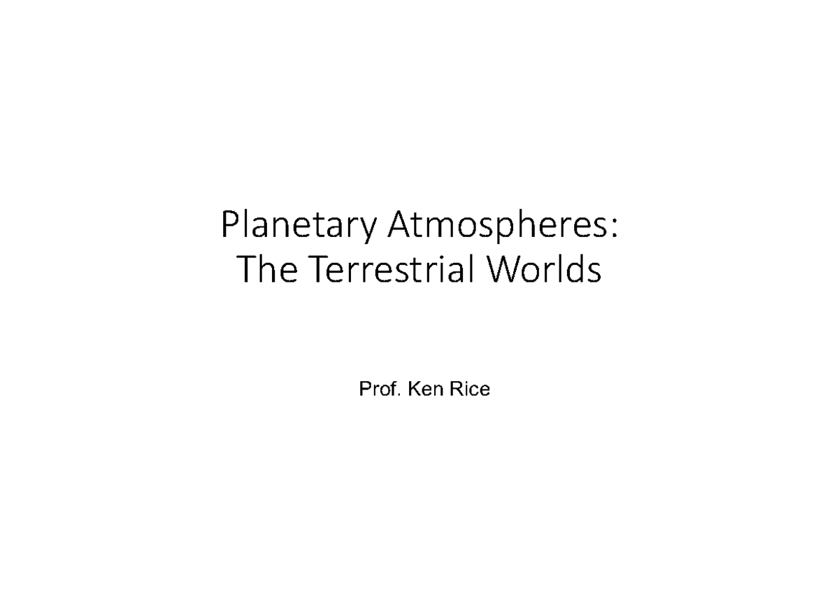 Planetary Atmospheres: Insights on Terrestrial Worlds (DiscAstro2024 ...