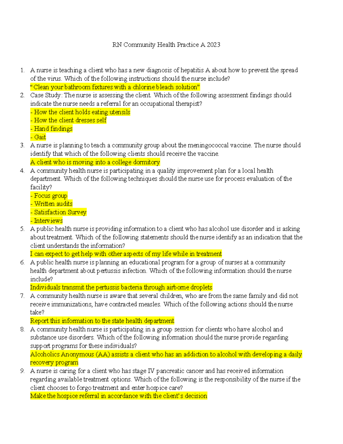 RN Community Health Practice A 2023: Key Concepts and Case Studies ...