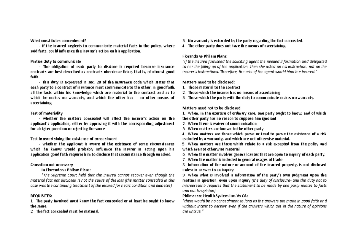 Insurance LAW OF THE Philippines - INSURANCE CODE (P. No. 1460) I ...