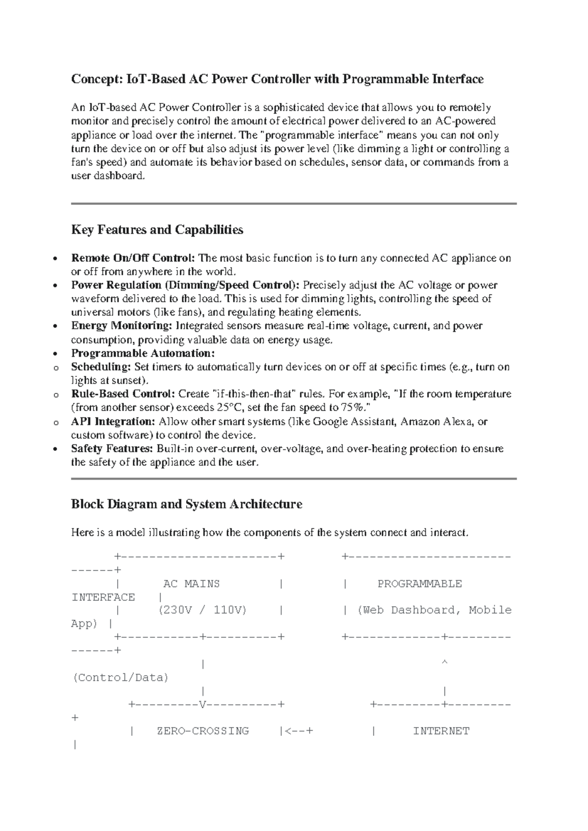 AC Power Controller Concept: Programmable Interface Overview - Studocu