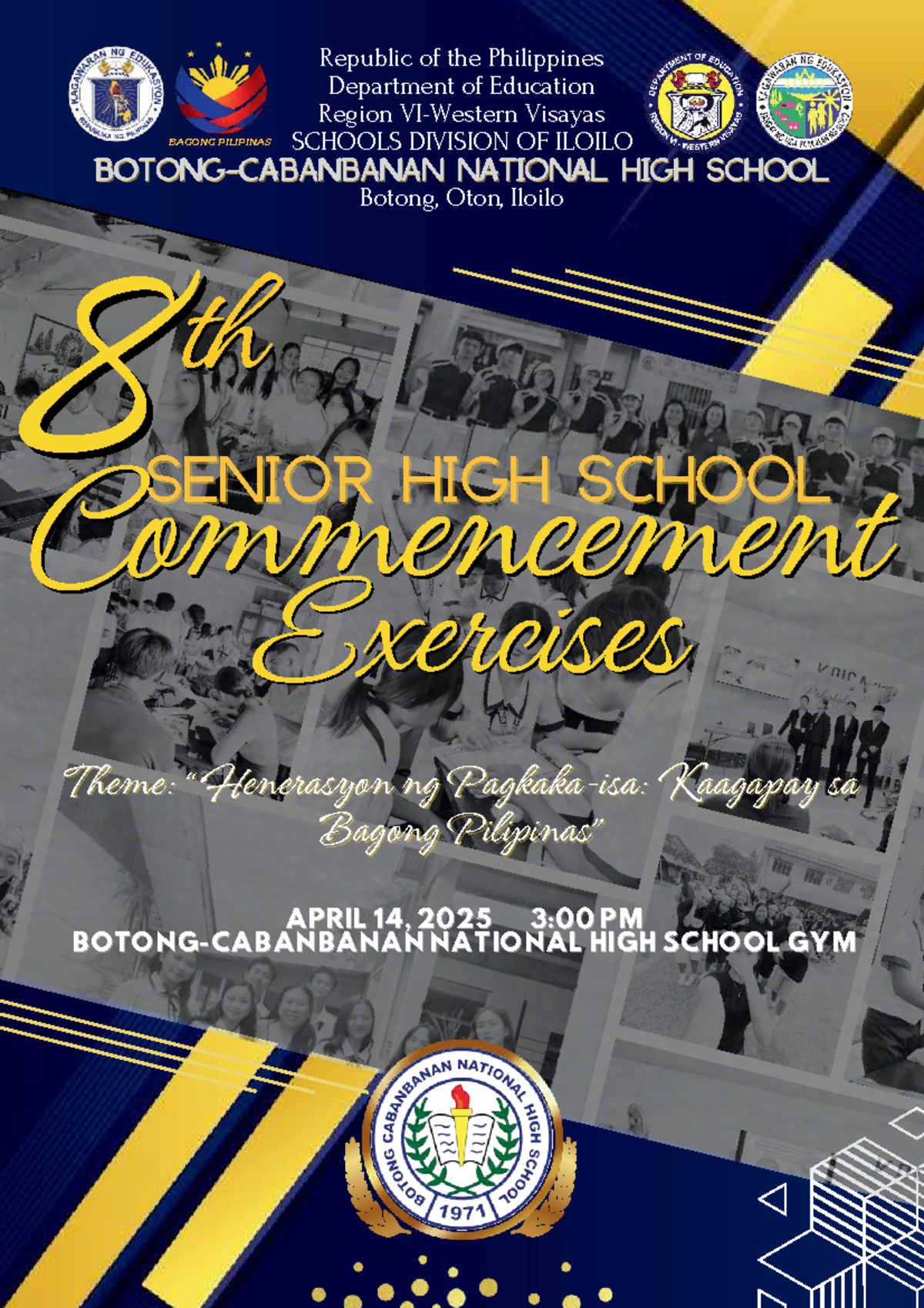 2025 Graduation Exercises Program - Oton National High School - Studocu