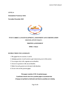 Curriculum ICT Technician Level 6 - TVET CURRICULUM DEVELOPMENT ...
