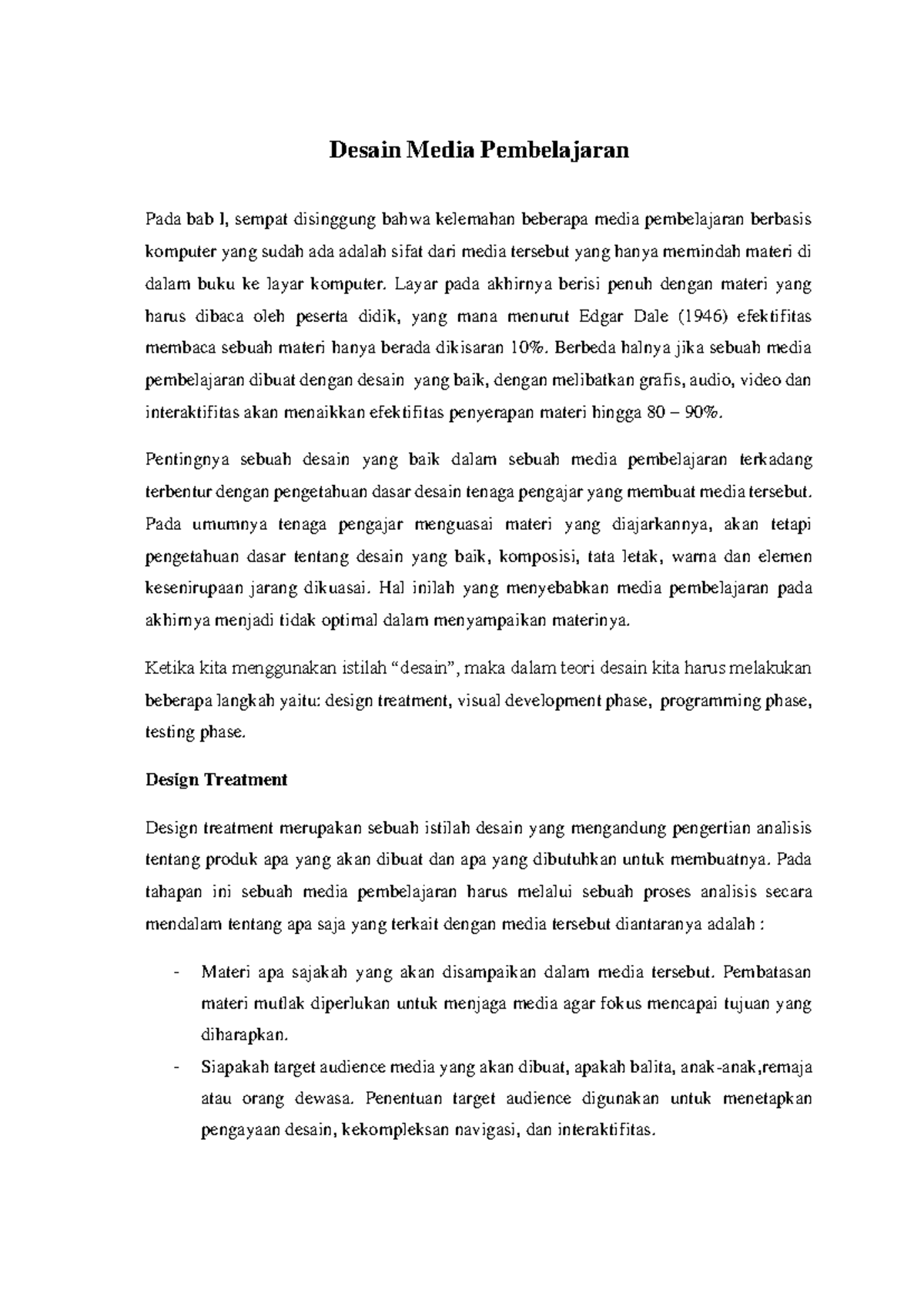 Desain Media Pembelajaran Interaktif: Analisis dan Prinsip Dasar - Studocu