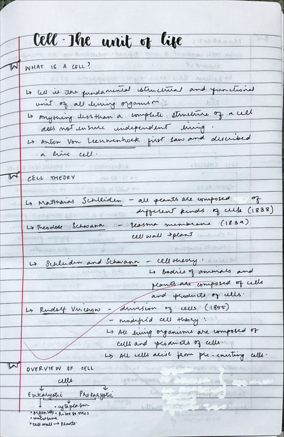 Cell unit of life - Class notes, concise, neat summary - Cell The unit ...