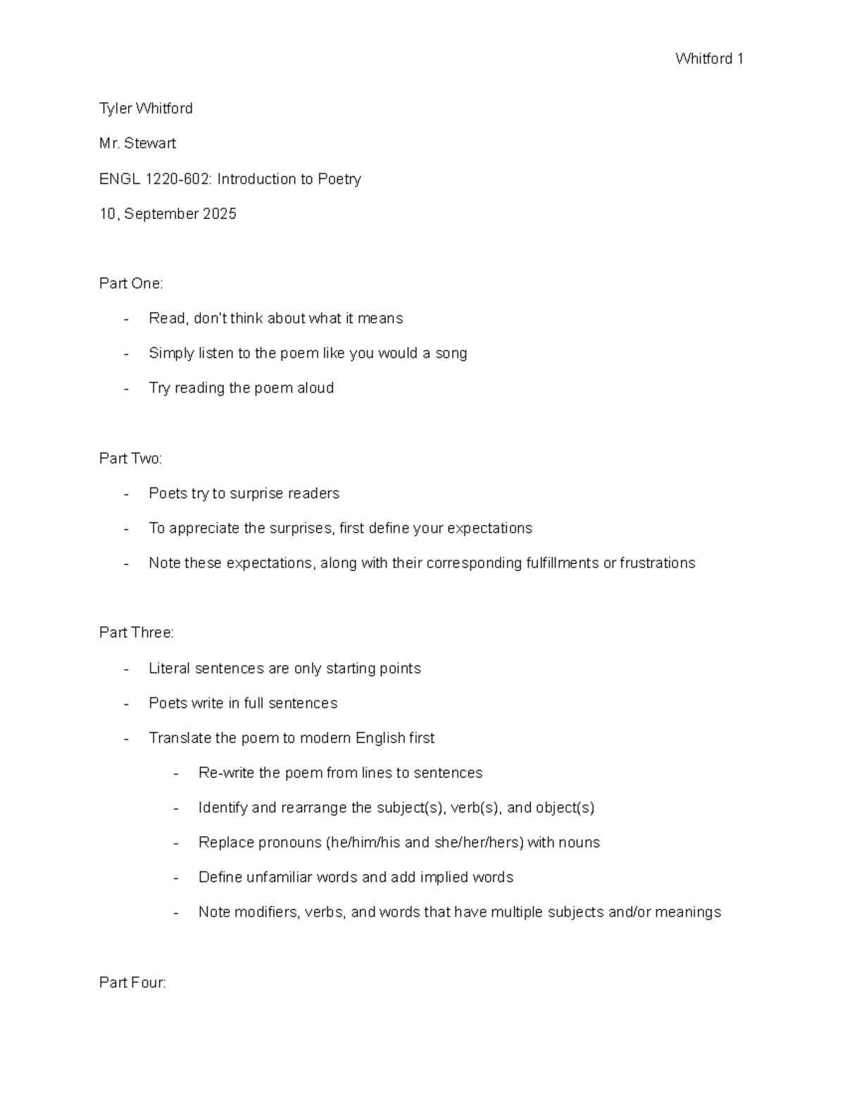 ENGL 101: Responding to Poetry Summary and Analysis Guide - Studocu