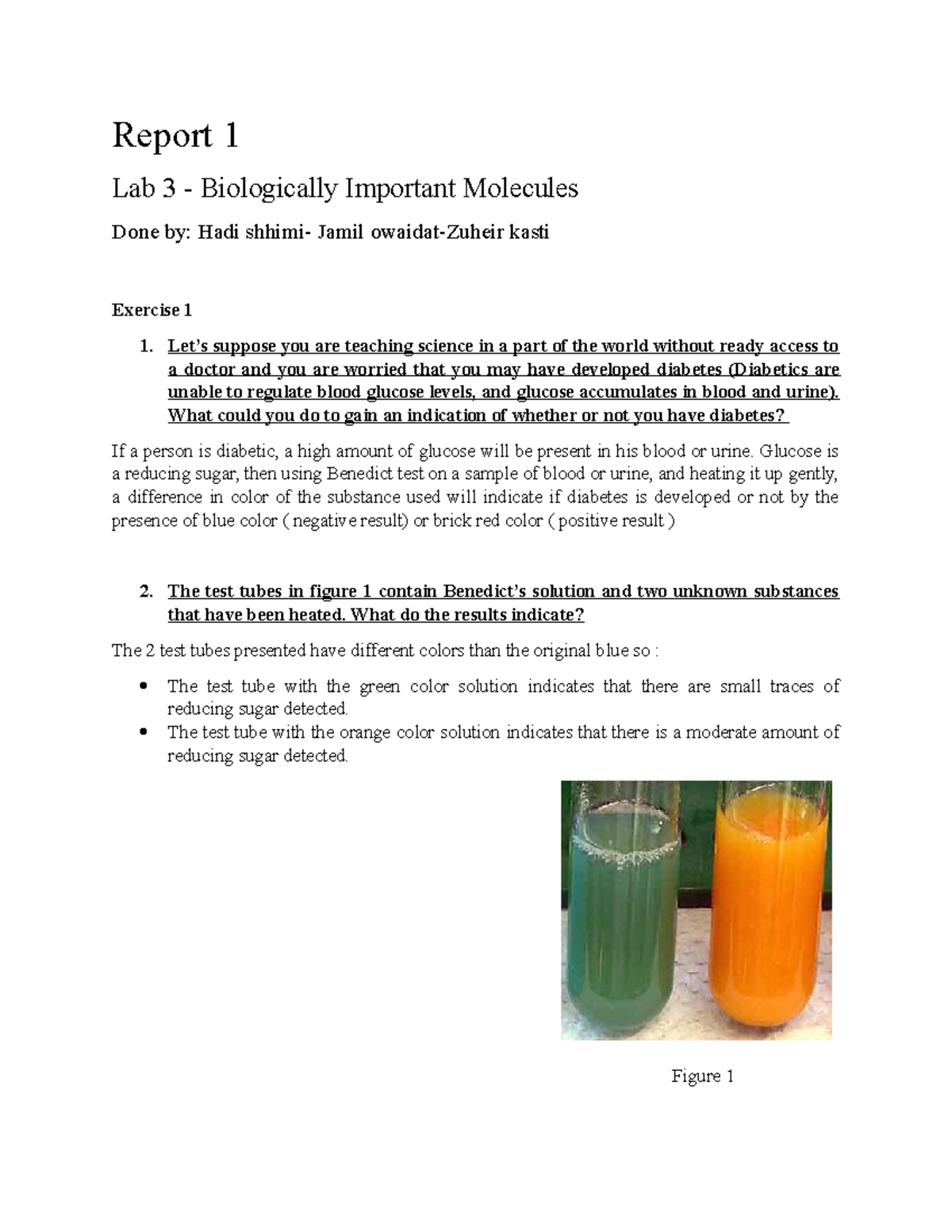 Report 1 copy copy - Tests and homeworks - Report 1 Lab 3 ...