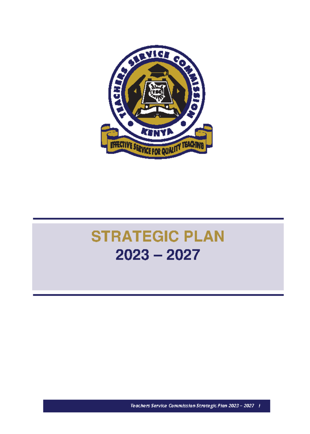 TSC Strategic Plan 2023-2027: Vision, Mission, and Core Values Overview ...