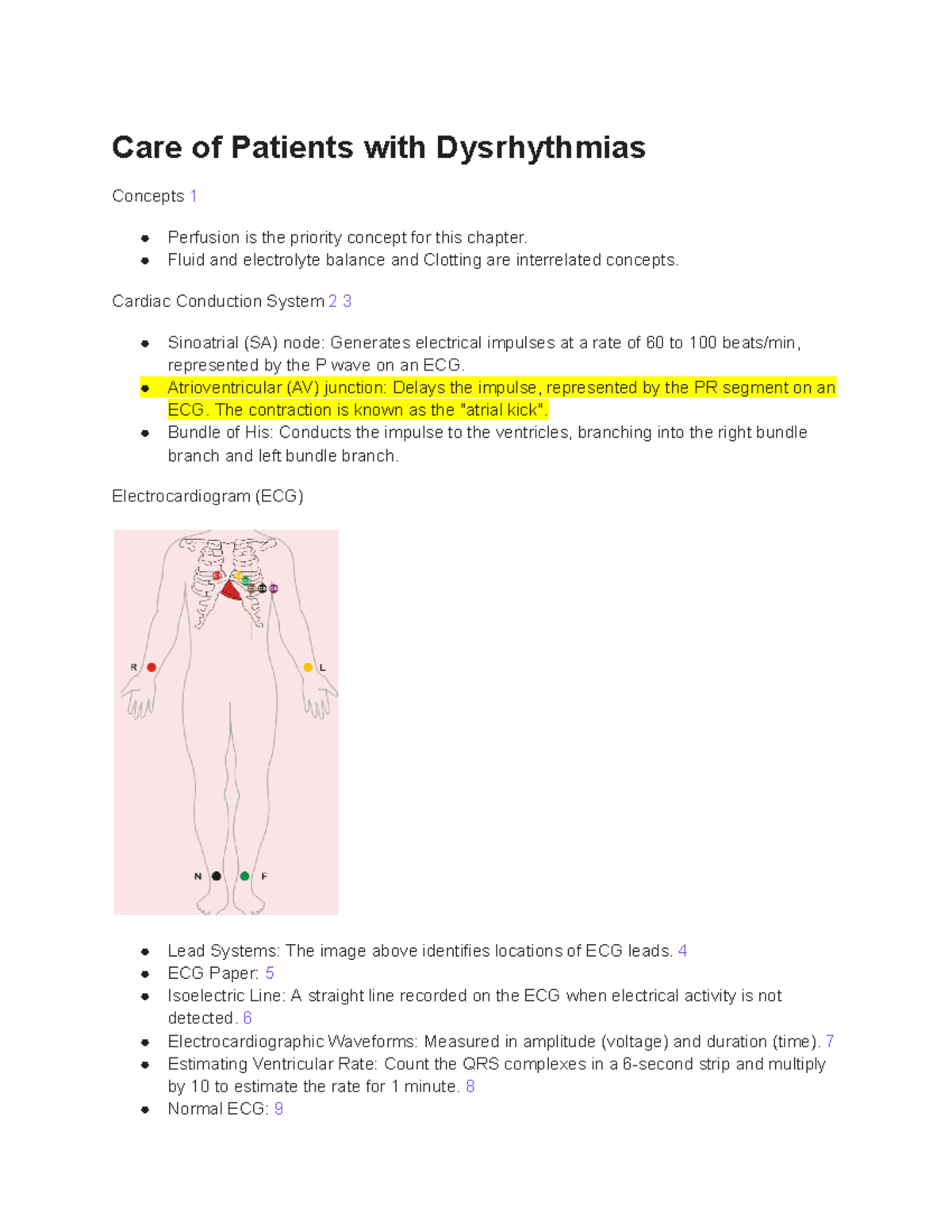 Care of Patients with Dysrhythmias: Chapter 28 Overview and ECG ...