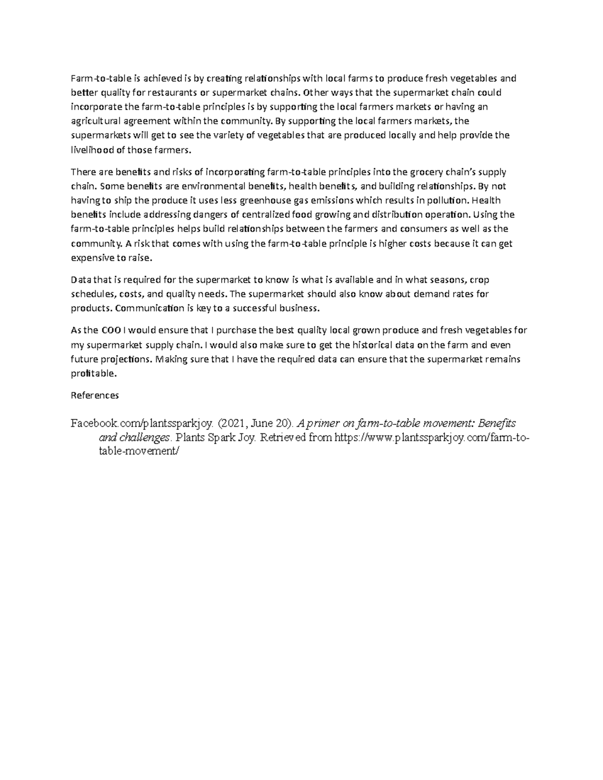 4-2 discussion farm-to-table and the triple bottom line - Farm-to-table ...