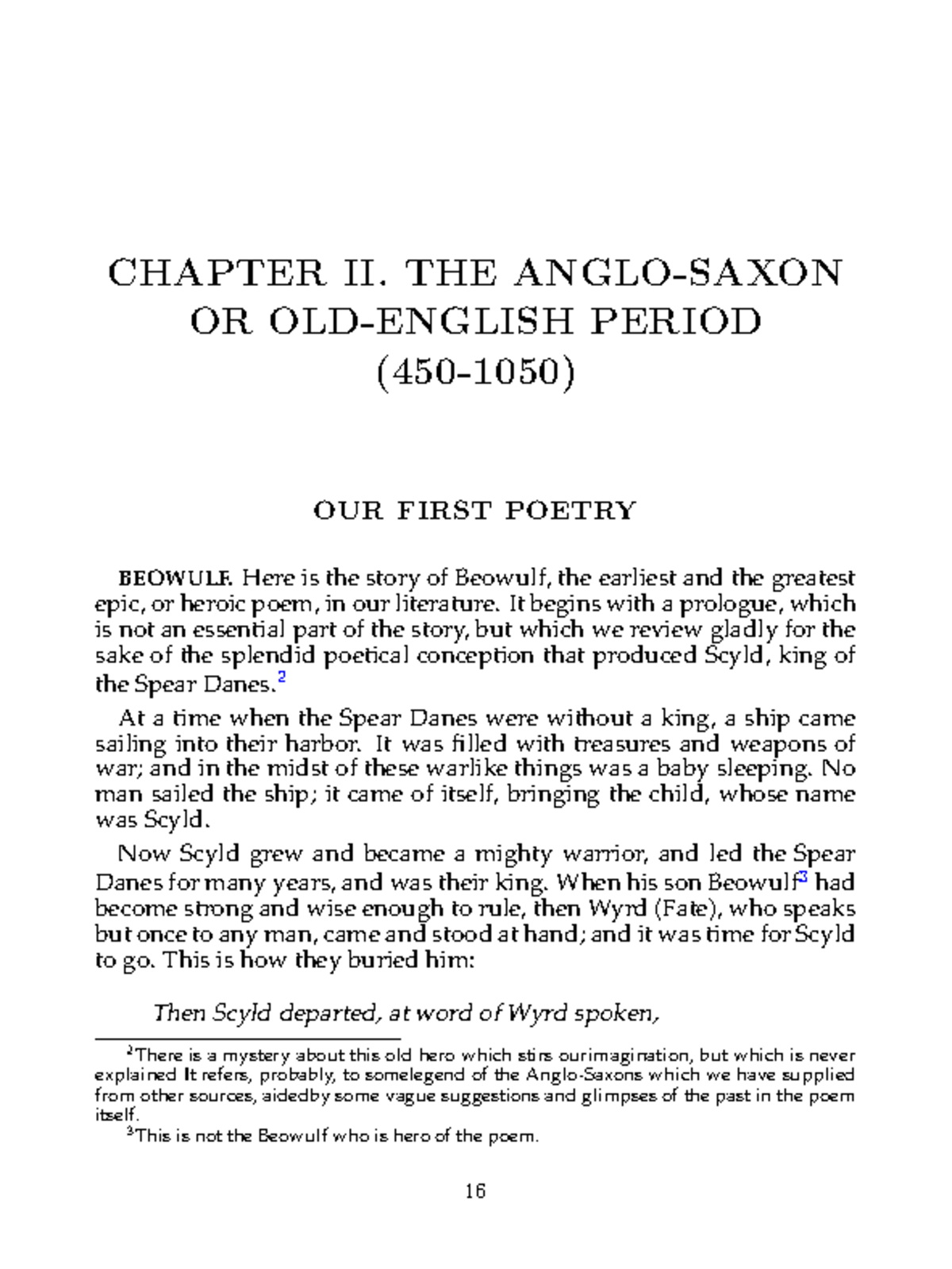 CHAPTER II: THE ANGLO-SAXON OR OLD-ENGLISH PERIOD (450-1050) - Studocu