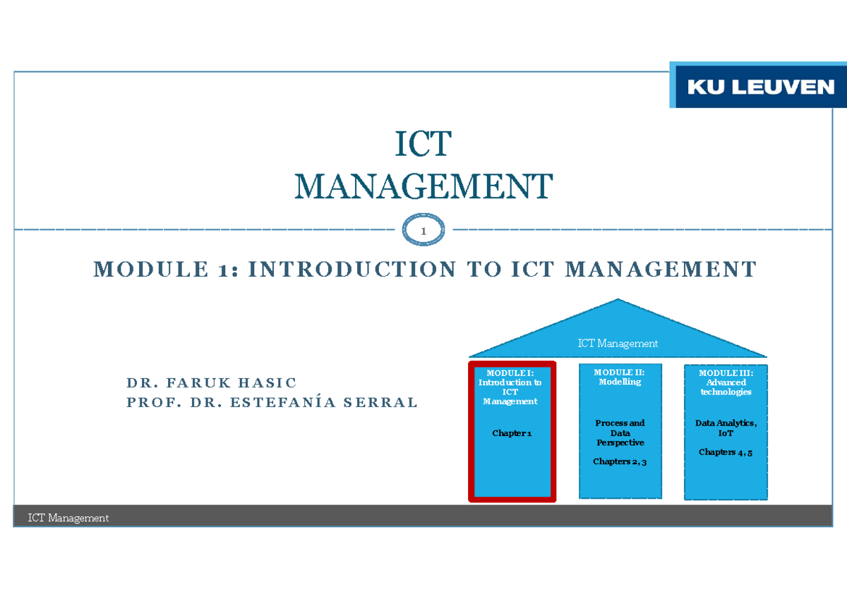 ICT Management Overview and Key Components - Module 1: Introduction to ...
