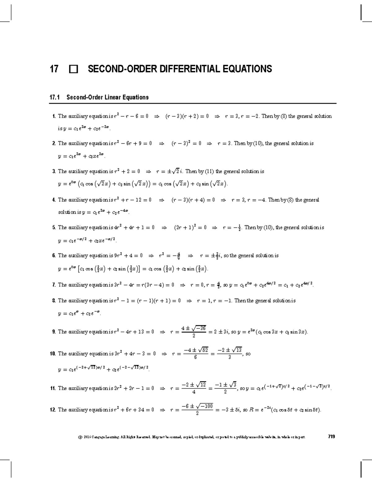 Differential Equations TXBK Solutions - Chapter 17 Overview - Studocu