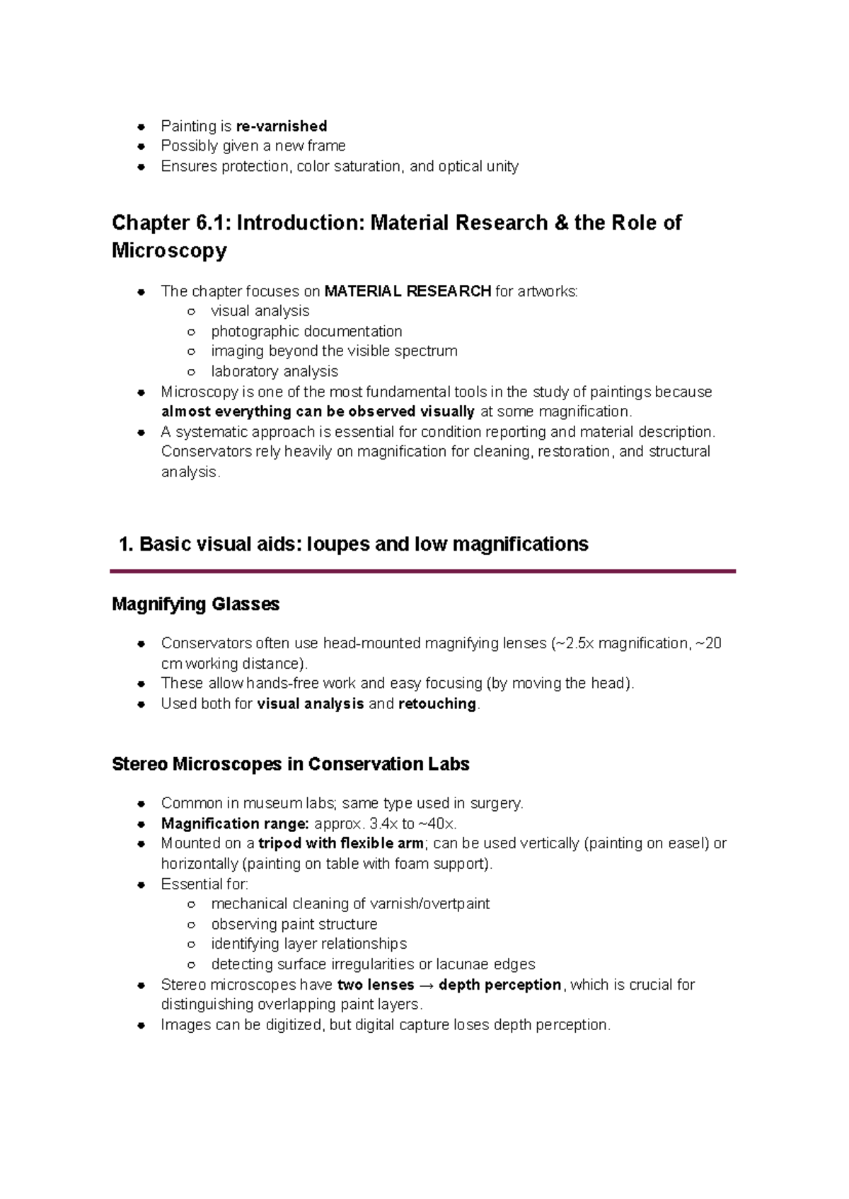 Chapter 6.1: Microscopy in Art Conservation - Material Research ...