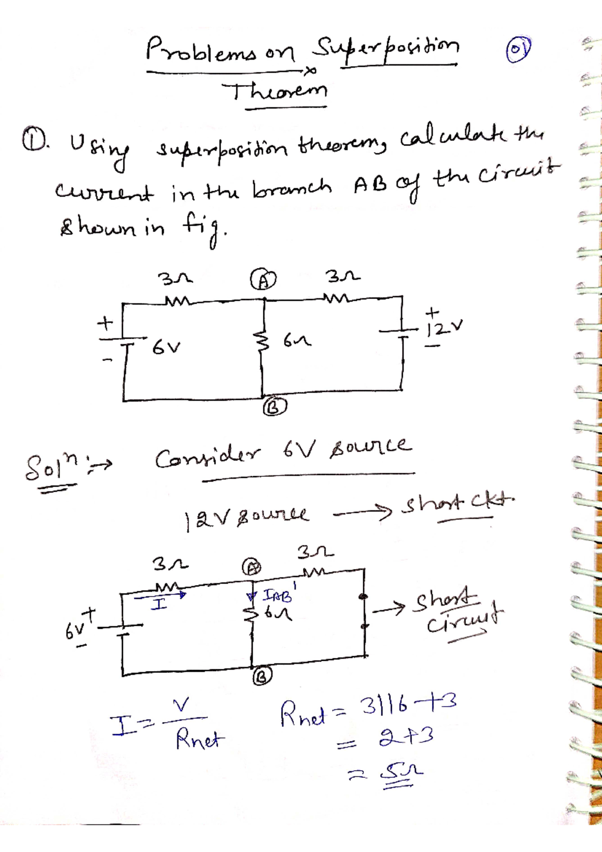 Superposition Theorem Numerical Problems for Circuit Analysis - Studocu