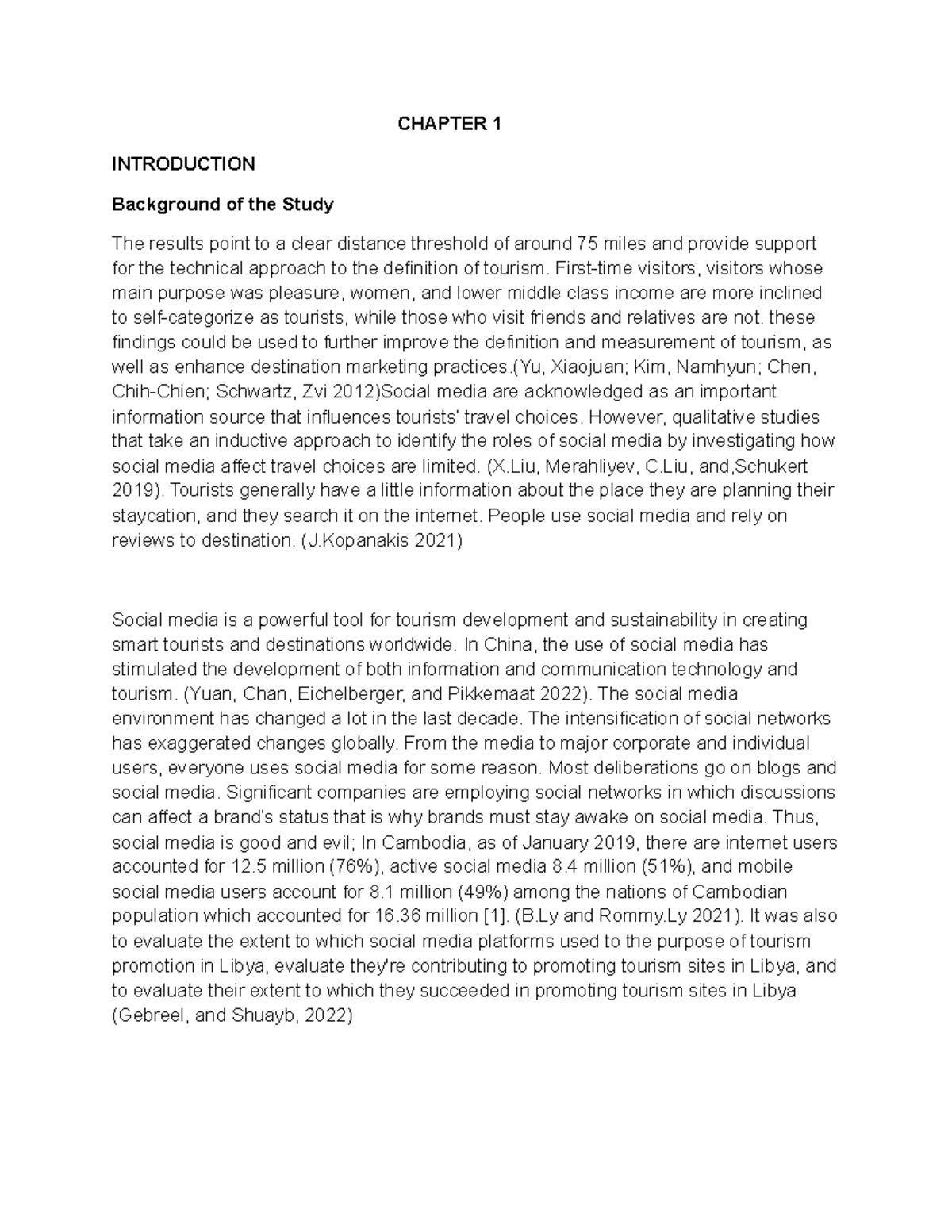 Chapter-1 - Chapter 1 - CHAPTER 1 INTRODUCTION Background of the Study ...