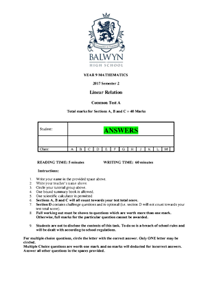 2018 MATHEMATICAL METHODS UNIT 4 SAC 3: Part 2 Solutions Guide - Studocu