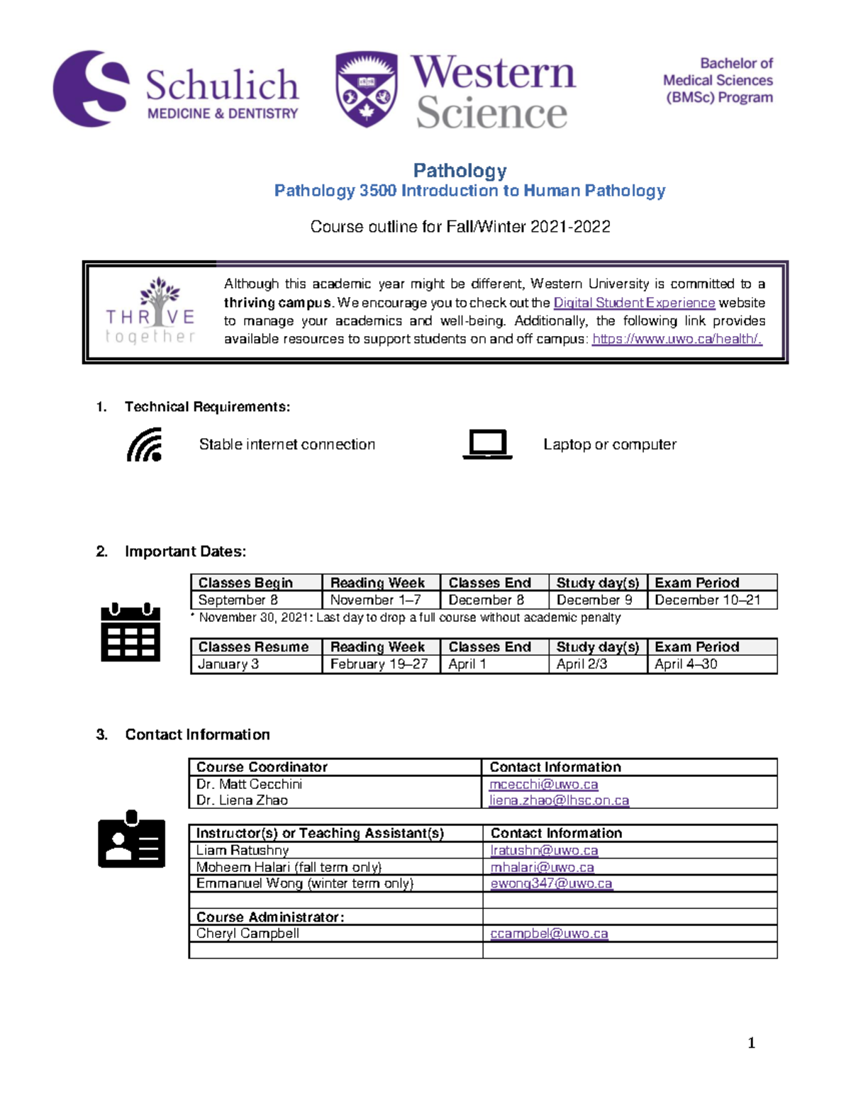 Pathology 3500 Syllabus 2021-2022 (Includes due dates) - Pathology ...
