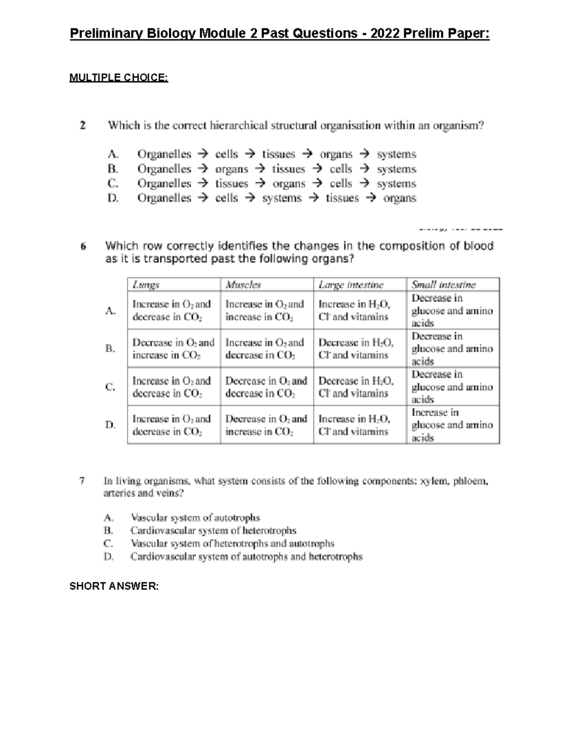 Module 2 Past Exam Questions - Studocu
