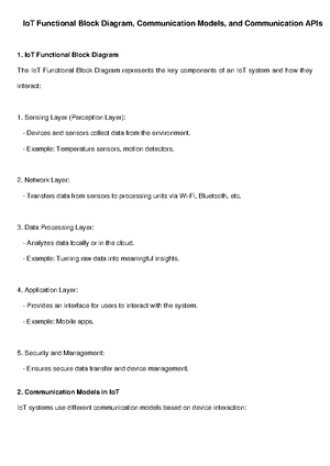 Logical Design of Io T - lecture notes - Logical Design of IoT ...
