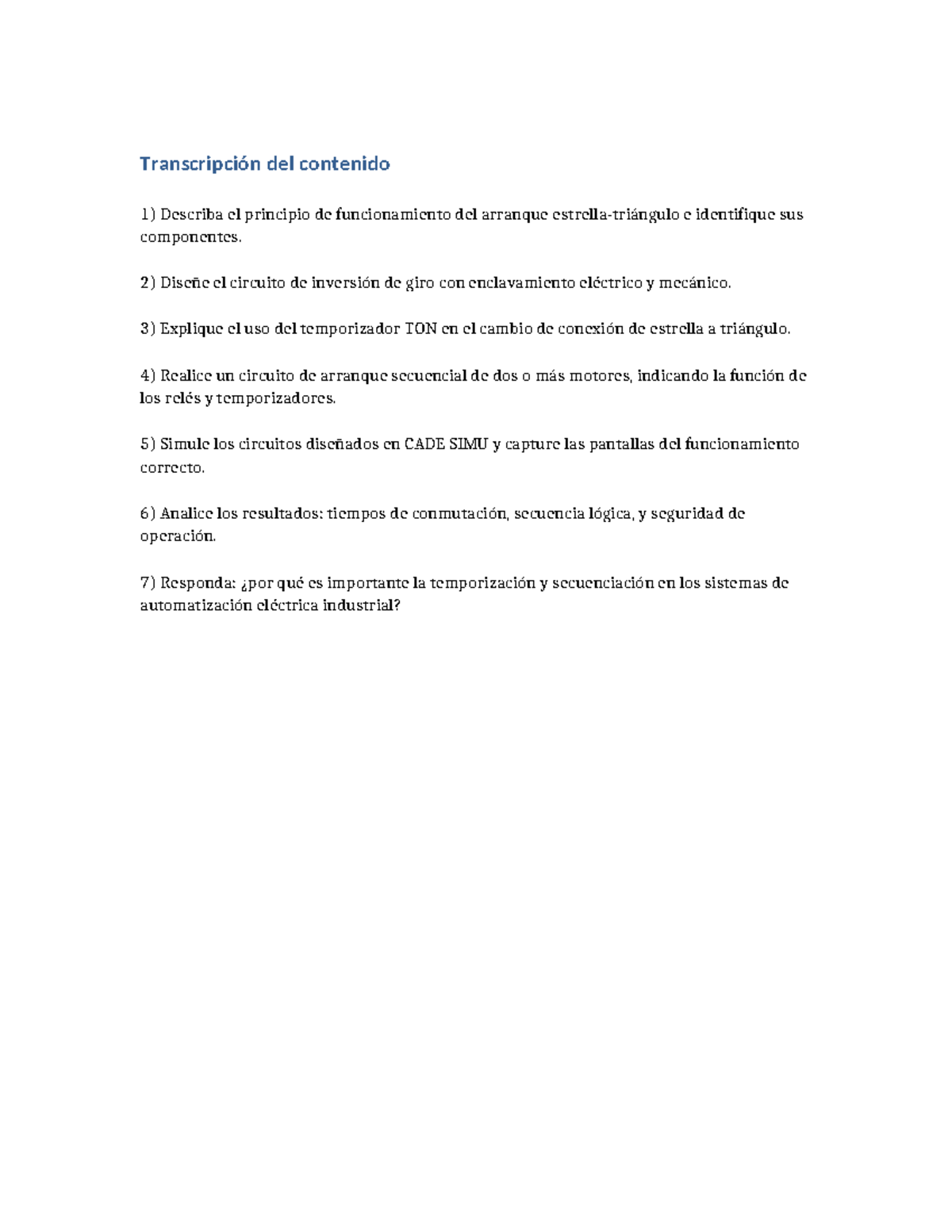 Transcripción UCV: Arranque Estrella-Triángulo y Circuitos Eléctricos ...