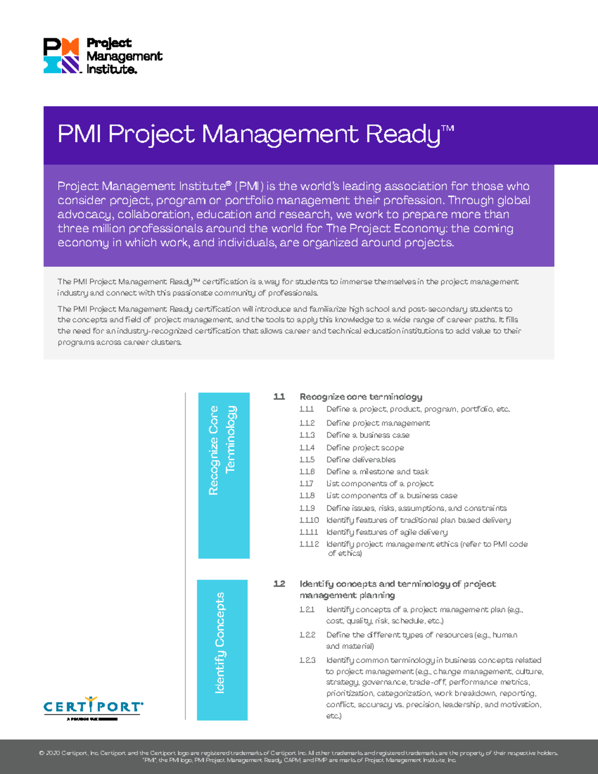 PMI Project Management Ready: Core Domains and Key Concepts - Studocu