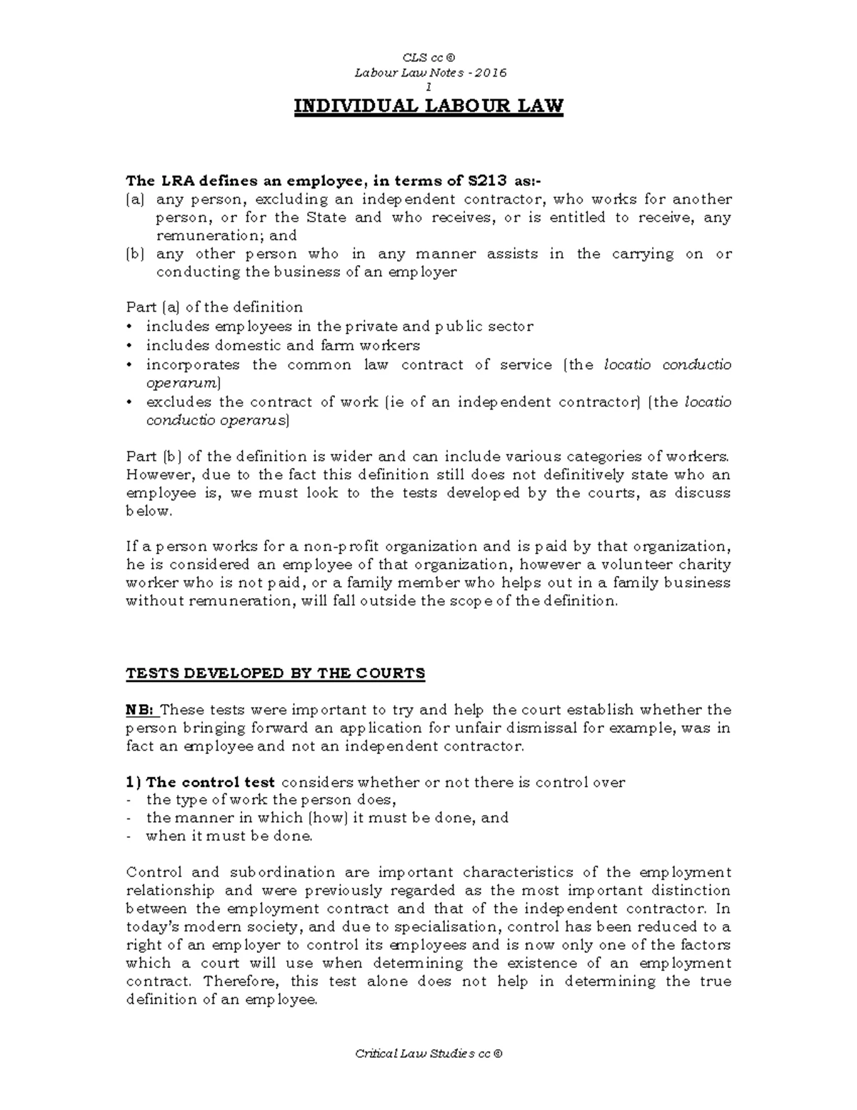 Summary of Labour Relations Act - Summary of the Labour Relations Act ...