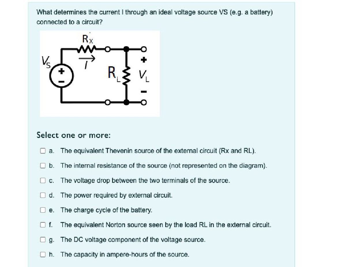 Understanding Current Flow in Ideal Voltage Sources: Key Factors - Studocu
