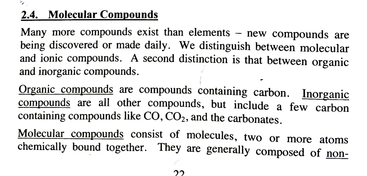 Molecular Compounds: Comprehensive Study Notes for Chemistry - Studocu