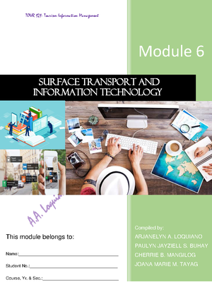 Module 6 - Package Tour Costing Lecture Notes - MODULE 6 PACKAGE TOUR ...