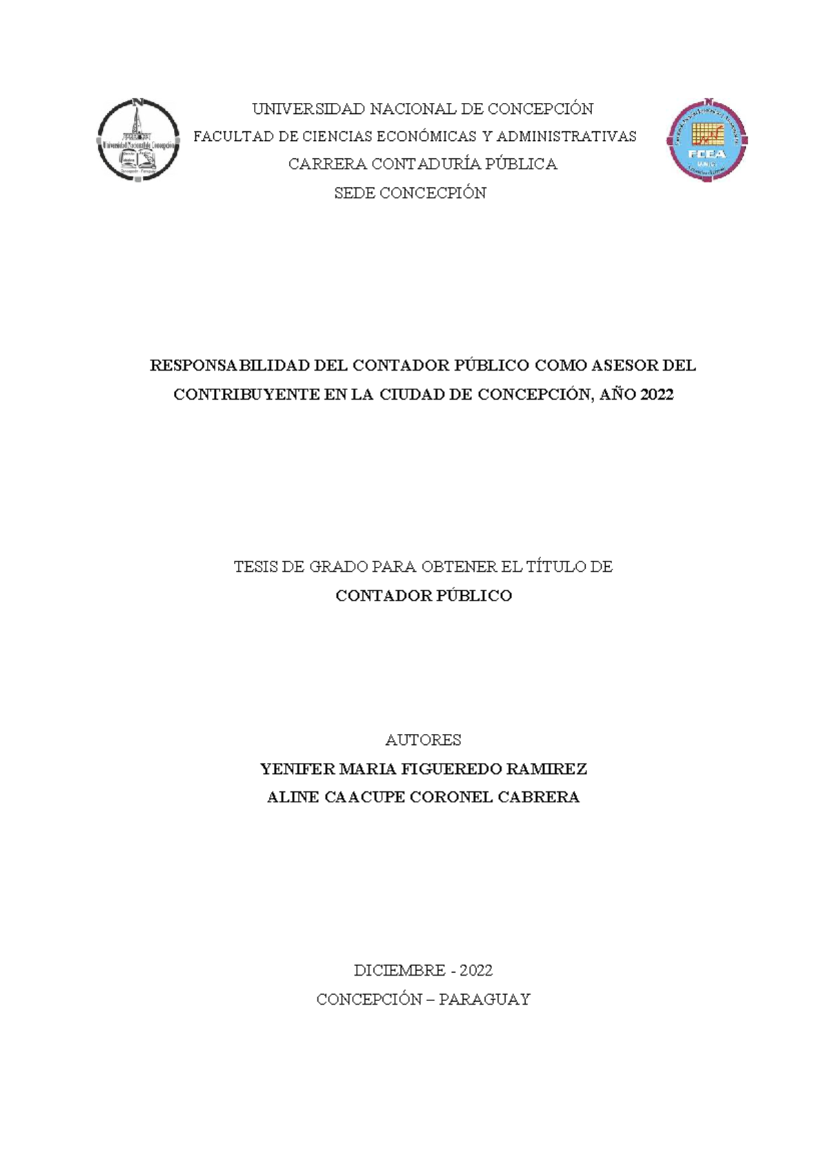 Tesis de Grado: Responsabilidad del Contador Público como Asesor del ...