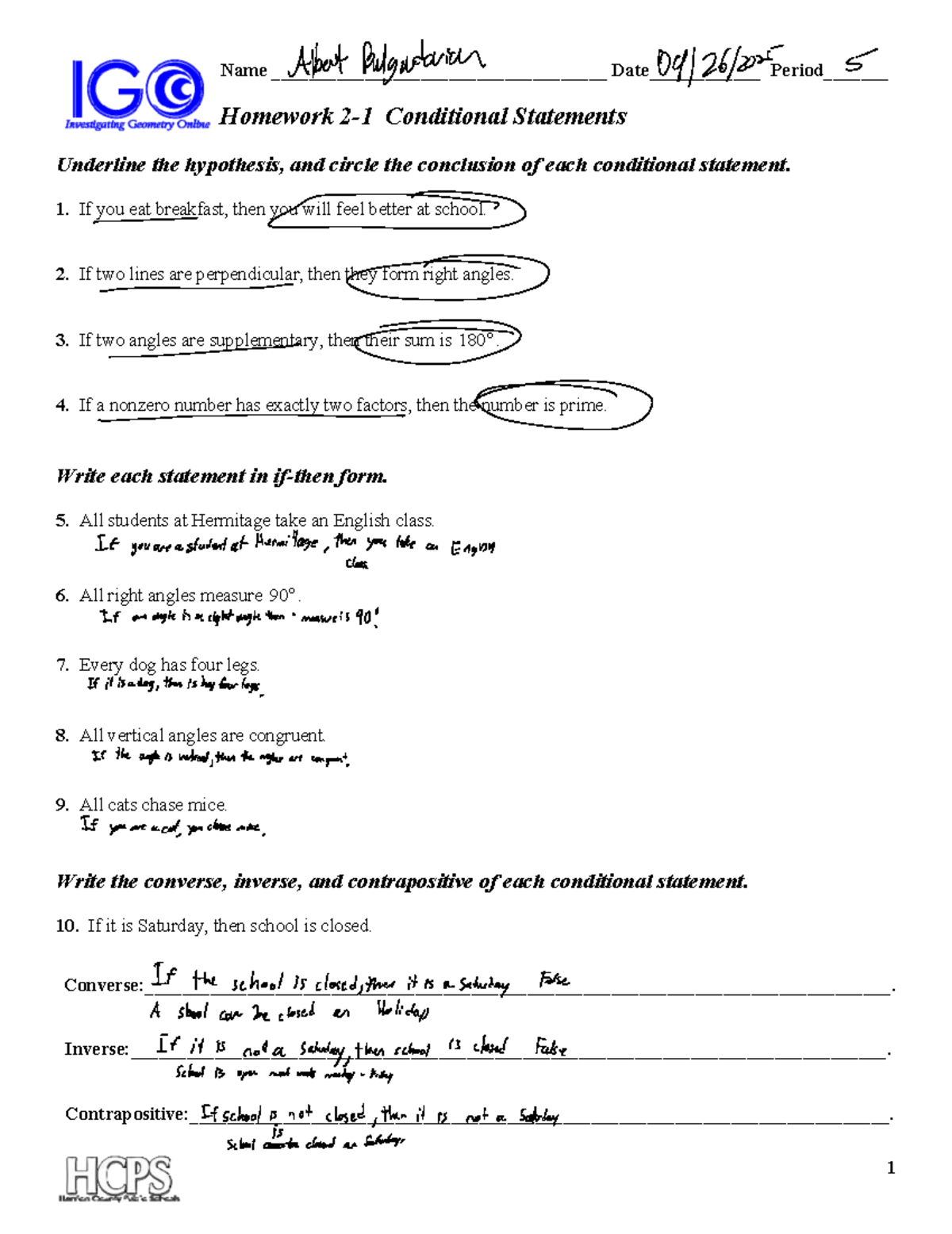 7A0039CC-284D-4D25-B5C7-DE932586 FC16 Homework on Conditional ...