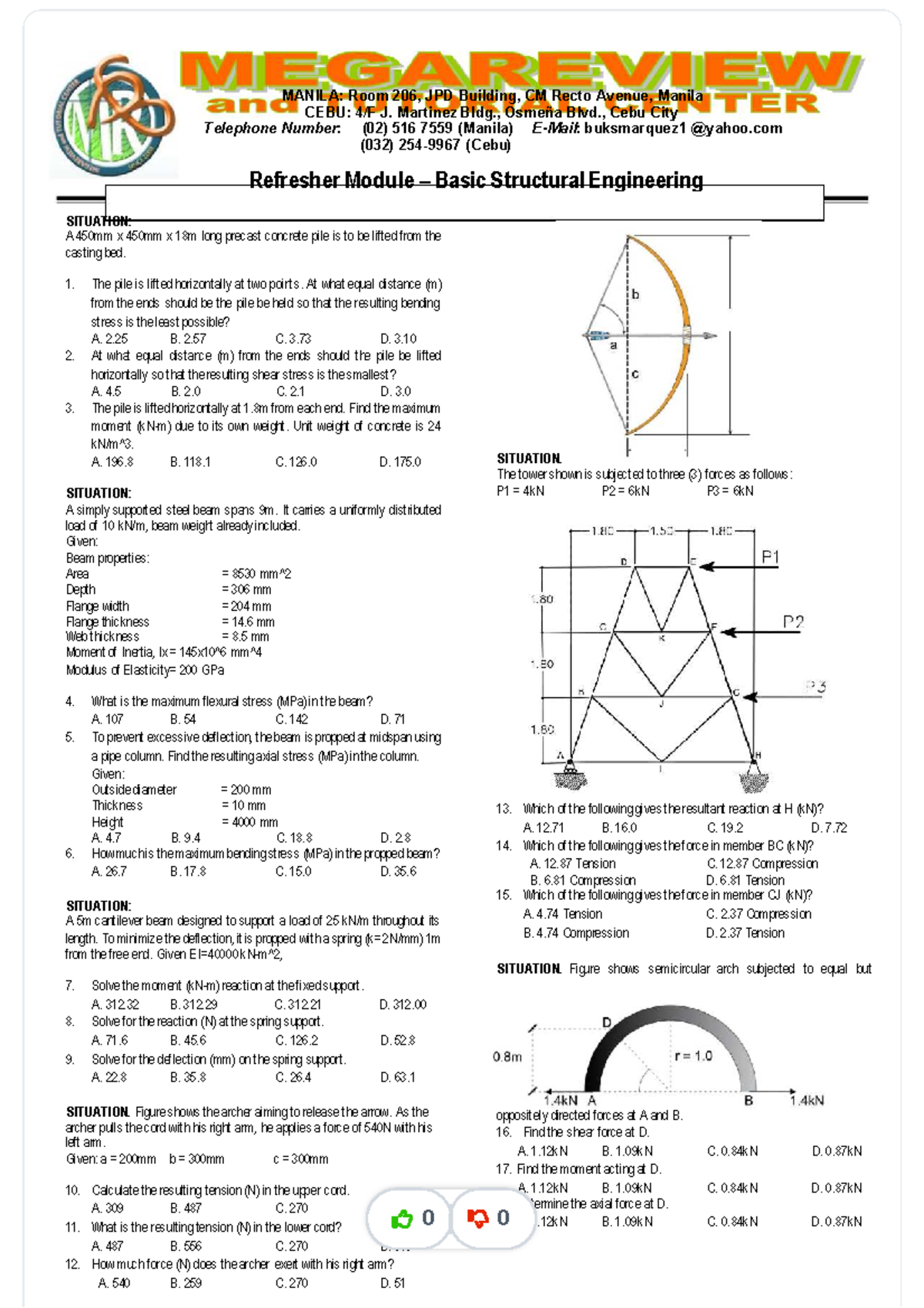 Refresher Module 20: Basic Structural Engineering Exam Prep - Studocu