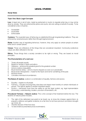Yr 11 Legal Studies Notes - 4. Law reform What is law reform? Law ...
