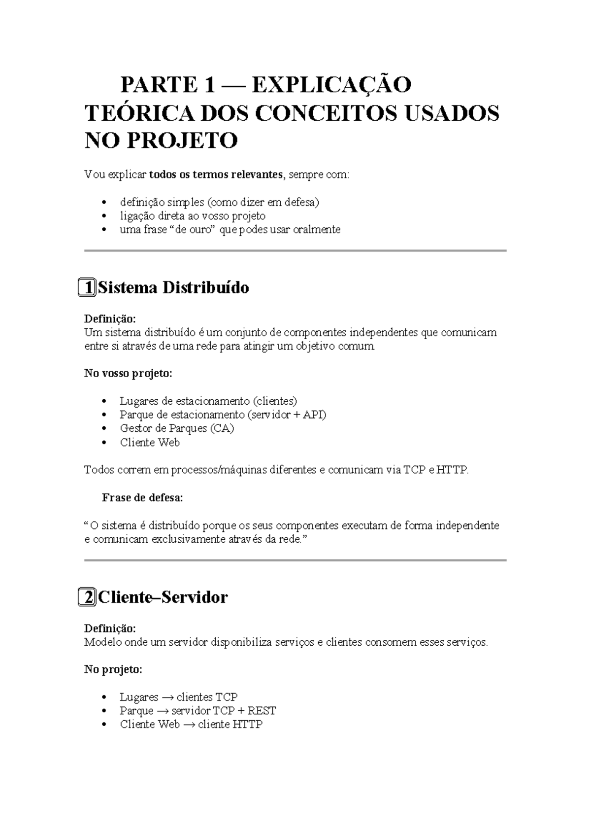 PARTE 1 - EXPLICAÇÃO TEÓRICA DOS CONCEITOS DO PROJETO - Studocu