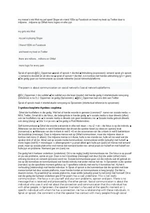 Grade 11 Afrikaans Poem Analysis: 'Tarentaal' Insights and Themes - Studocu