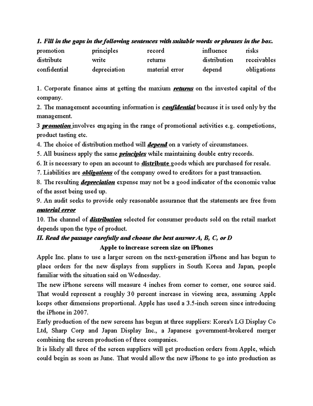 Corporate Finance & Market Research: TACN2 Exam Notes - Studocu
