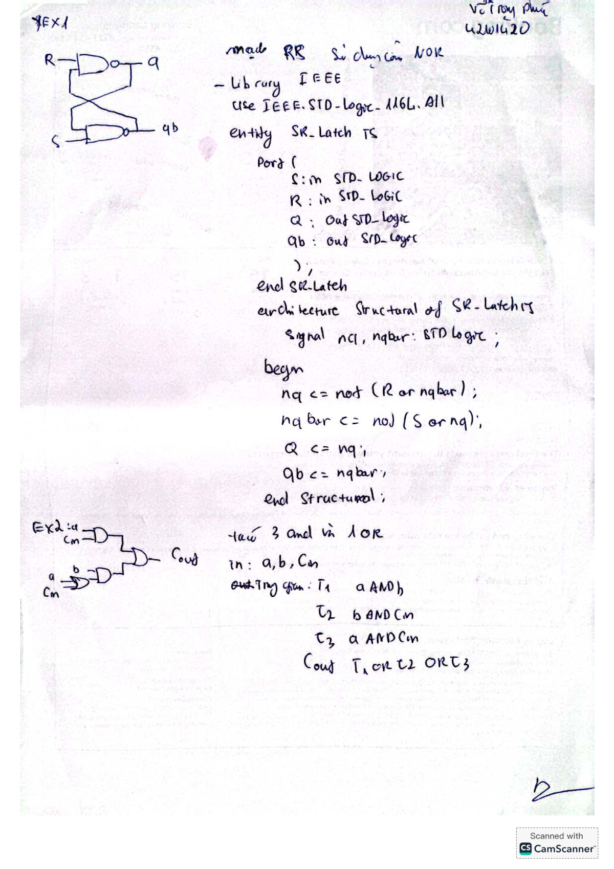 42101420 Lecture Notes on SR Latch and Logic Design - Studocu