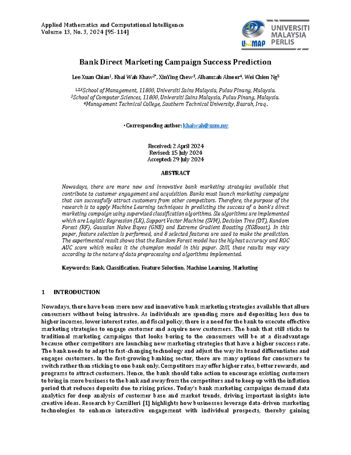 95-114+Bank+Direct+Marketing+Campaign+Success+Prediction+ - Applied ...
